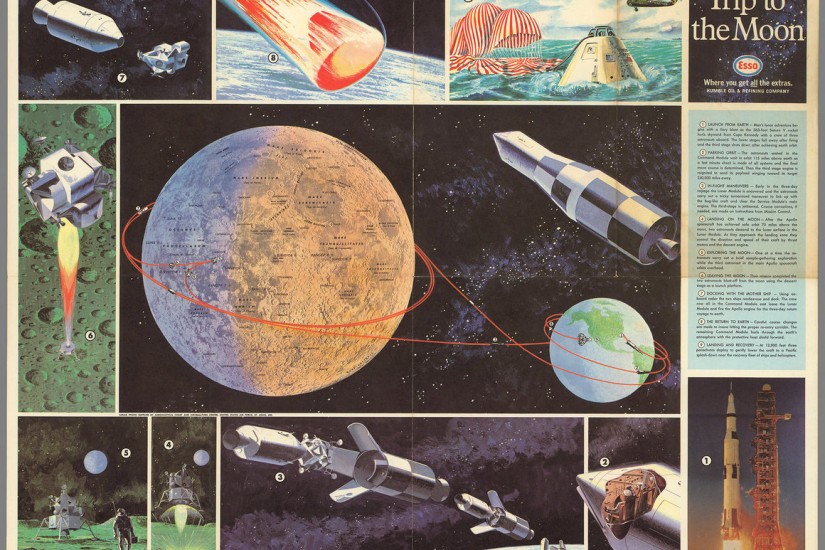 During the Space Race, Gas Stations Gave Away Free Maps to the Moon — Bunk