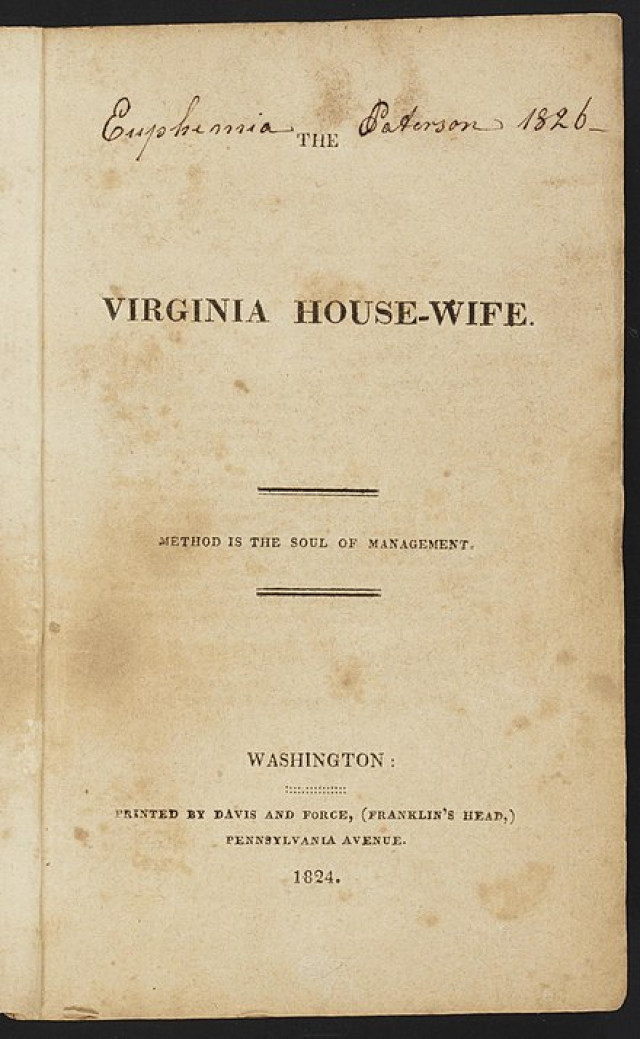 The Virginia House-Wife — Bunk History