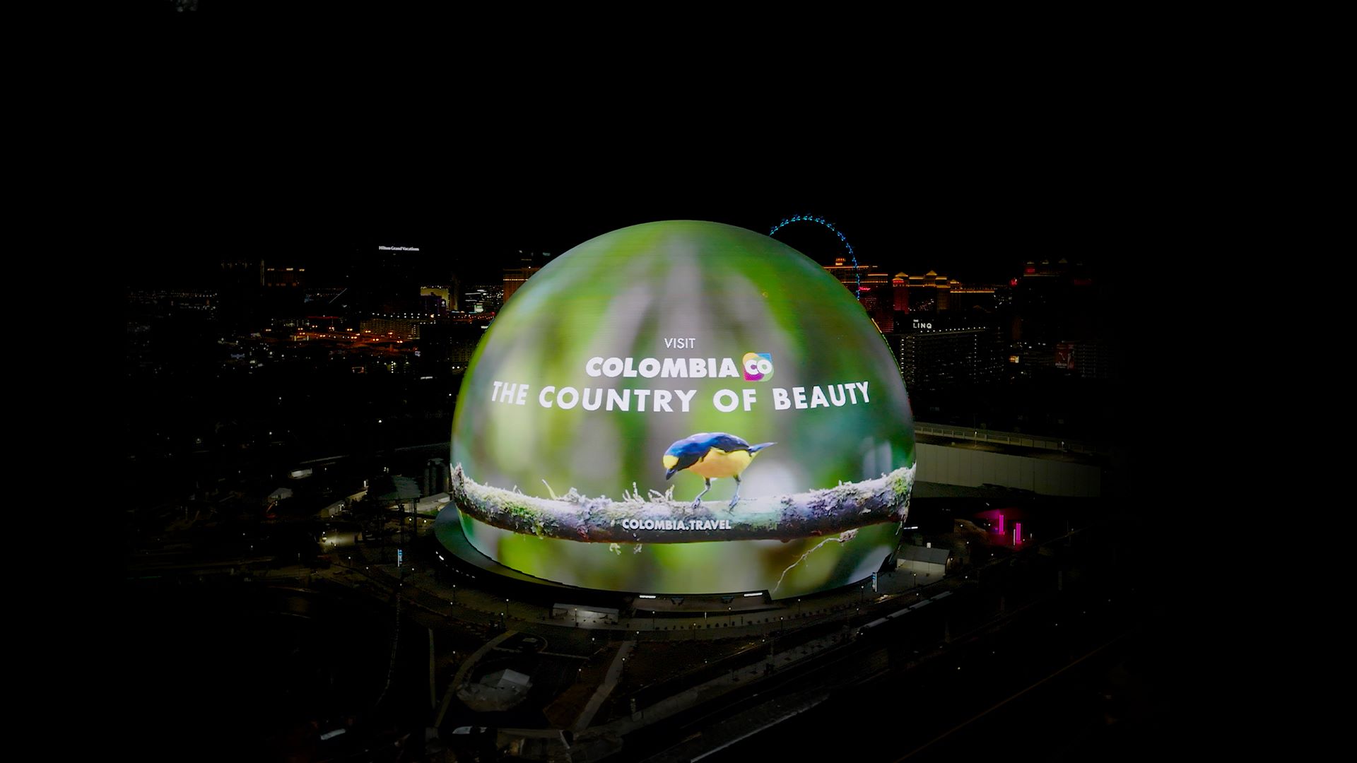 Colombia brilla en The Sphere: la esfera de Las Vegas proyectó un video ...