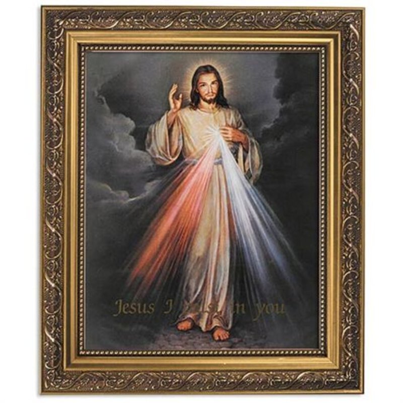 The Divine Mercy - Framed Print under Glass, Wall Decor: Catholic Gifts ...
