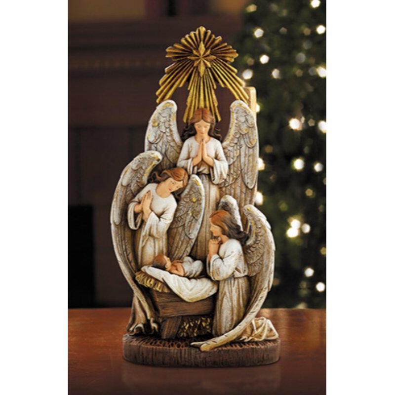 Three Angels in Adoration Figurine, Inspirational Figurines: Catholic ...
