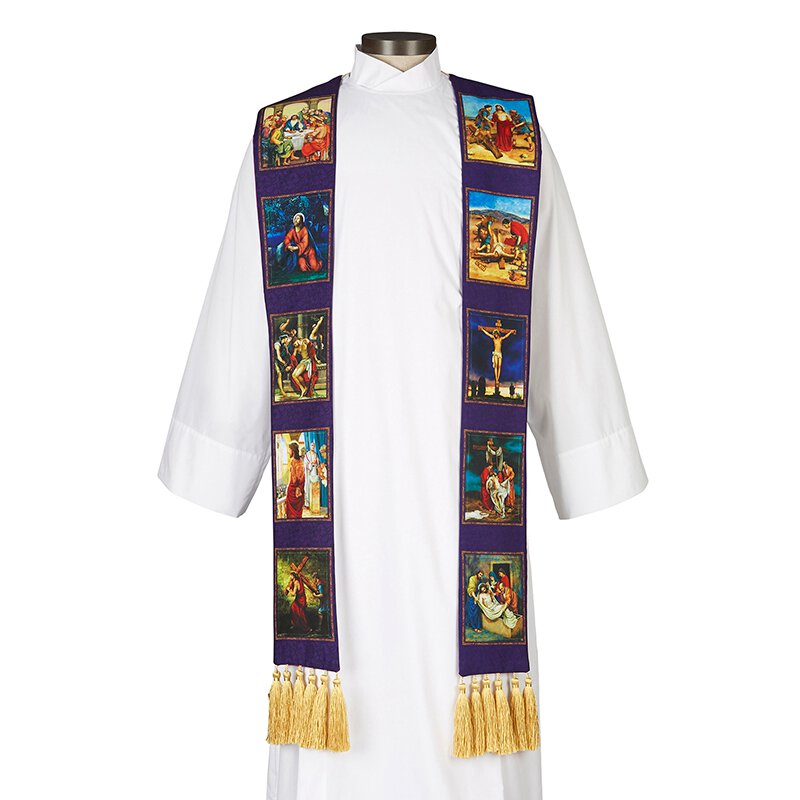 Lenten Story Overlay Stole - for Priests, Clergy/Altar Servers Apparel ...
