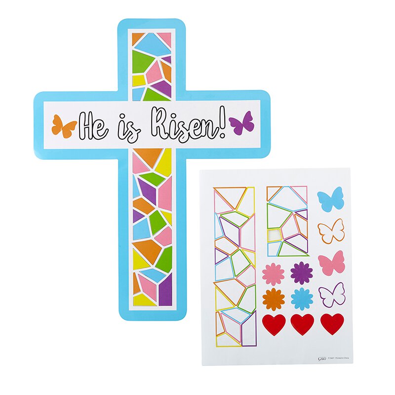 He Is Risen Cross Craft Kits - 24/pk, Lent / Easter: Catholic Gifts & More
