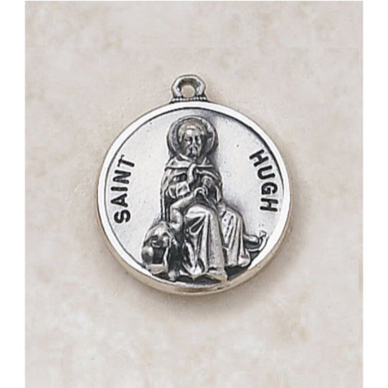 St Hugh Sterling Medal & Chain | Catholic Gifts & More