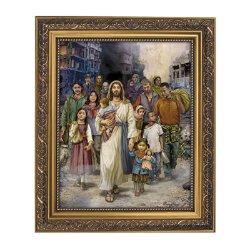 Welcome the Stranger - Pallet Sign Plaque, Plaques: Catholic Gifts & More