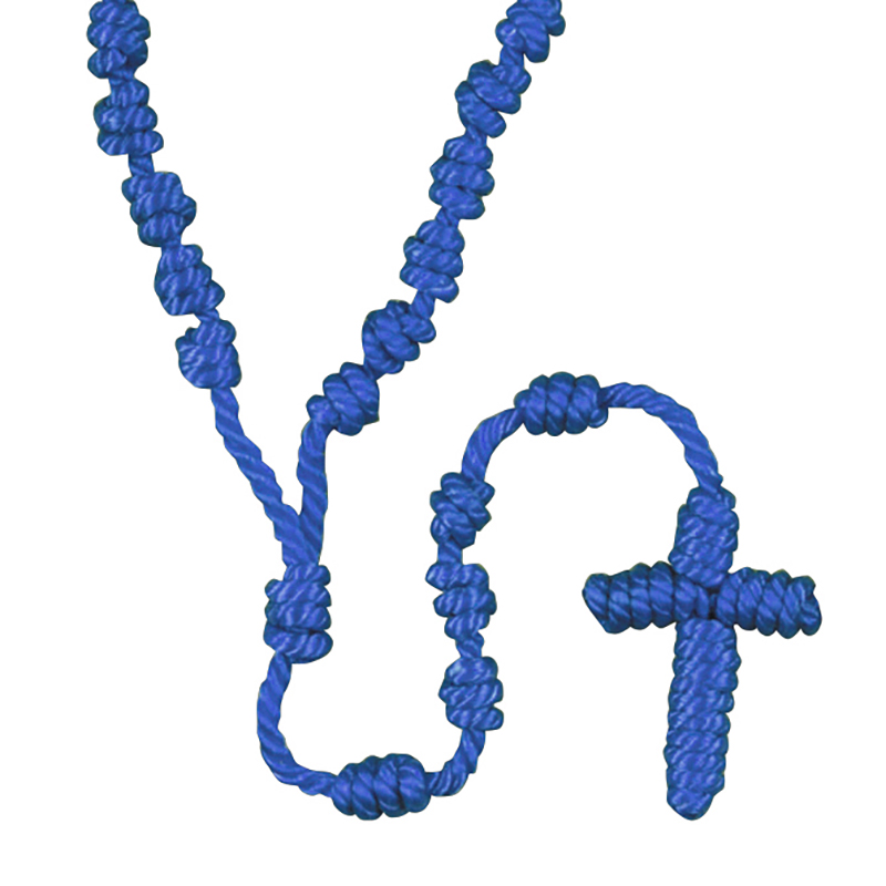 Blue Knotted Cord Rosary - pk/12, Rosaries: Catholic Gifts & More