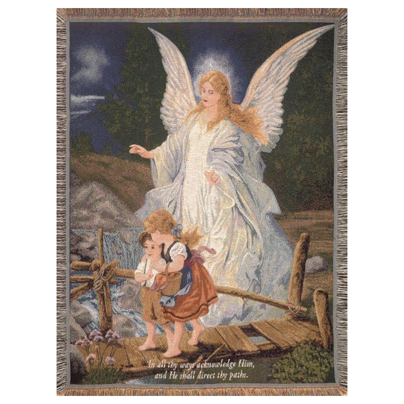 Guardian Angel Sofa Throw, Textiles: Catholic Gifts & More