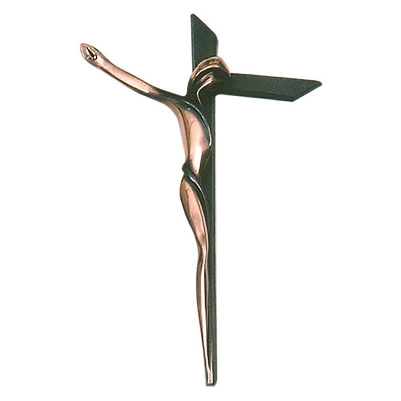 Contemporary Serpentine Crucifix - Copper Finish, Hanging Crucifixes ...