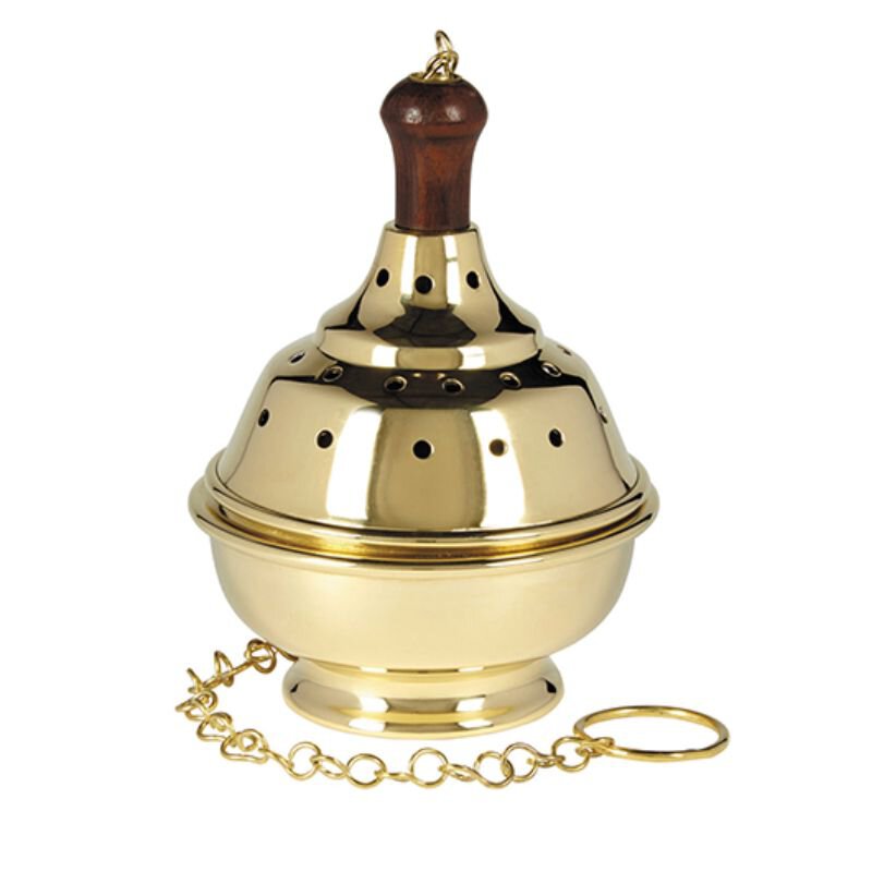 Round Single Chain Church Censer , Church Supplies: Catholic Gifts & More