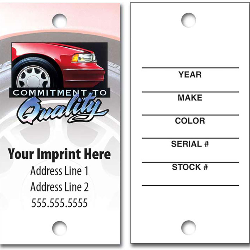 Full-Color Automotive Key Tags - Commitment to Quality