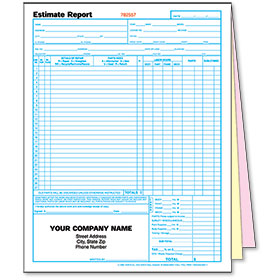 Auto Repair Estimate Forms | Collision Services