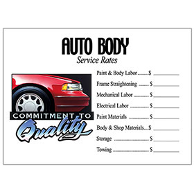 Commitment to Quality Signs for Collision Repair Shops | Auto Body ...
