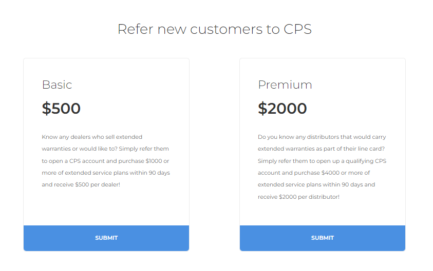 Dealer Referral Program | Earn Up to $2000 | CPS Warranties