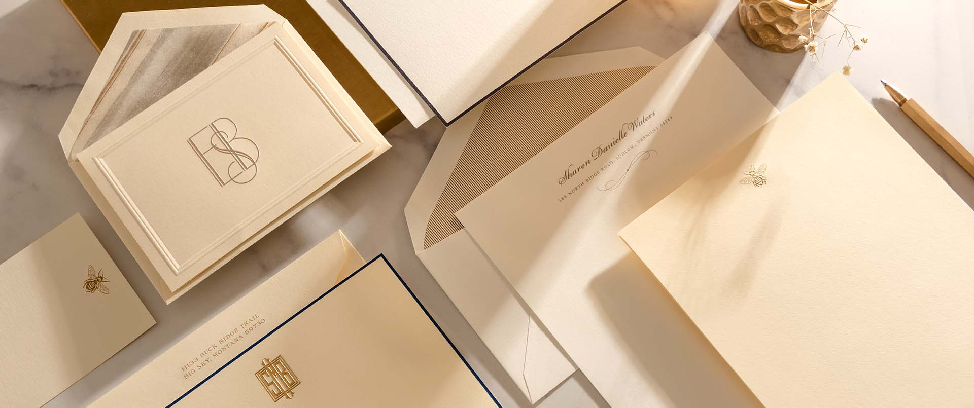 Cranes Stationery Etiquette Butterfly Notecard Personalized Stationery