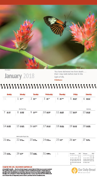 2018 Our Daily Bread Wall Calendar