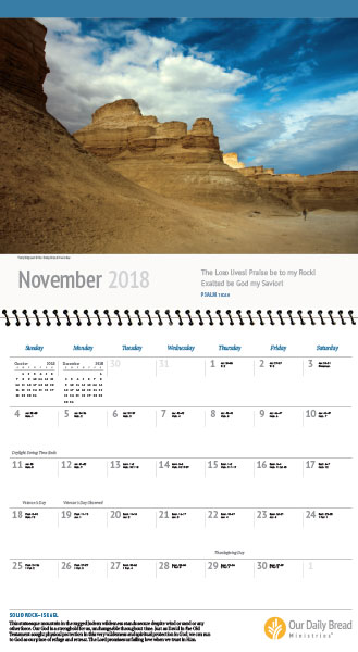 2018 Our Daily Bread Wall Calendar