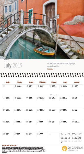 2019 Our Daily Bread Wall Calendar