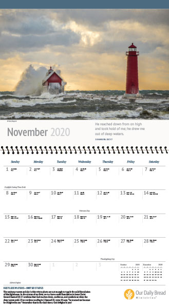 2020 Our Daily Bread Wall Calendar
