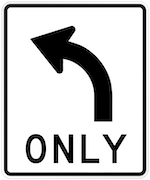 Lane Use Control Signs (Meaning, Color, Shape)