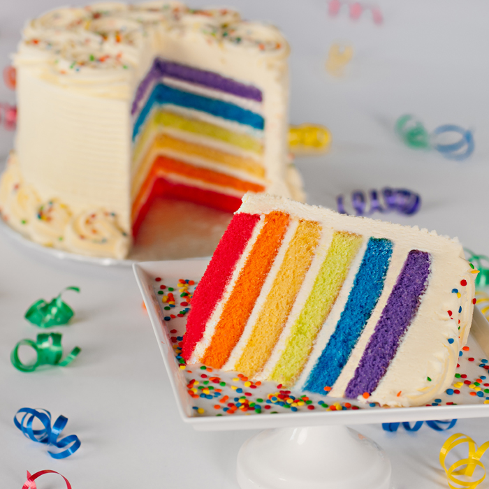 Rainbow Cake 10 Double Round Rainbow Cake El Cake Co Rainbow Cake 10 Double Round Rainbow Cake El Cake Co