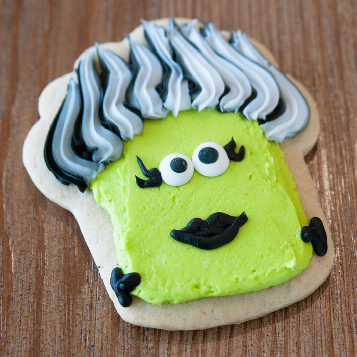 Bride of Frankenstein Cut-Out Cookie, Halloween Sweets: elé Cake Co.