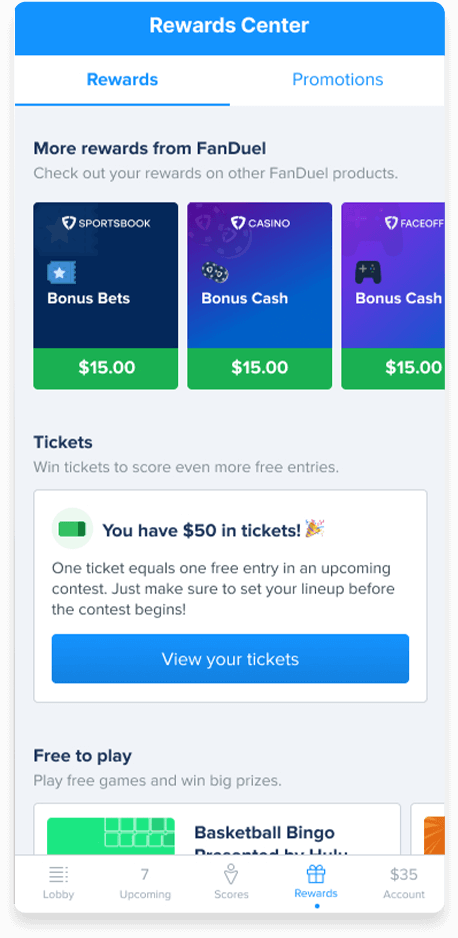 FanDuel: Daily Fantasy Football, NBA, NHL, MLB Leagues for Cash | FanDuel