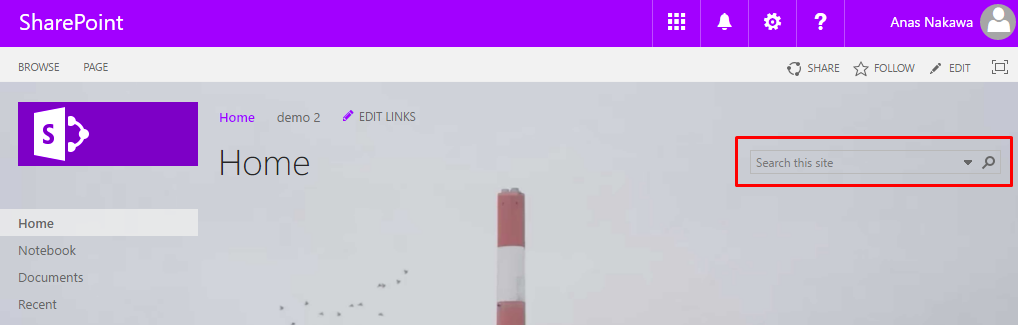 Change the background color of SharePoint and Office365 search box ...
