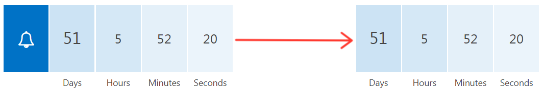 How to Display Countdown Element Without an Icon : ShortPoint Support
