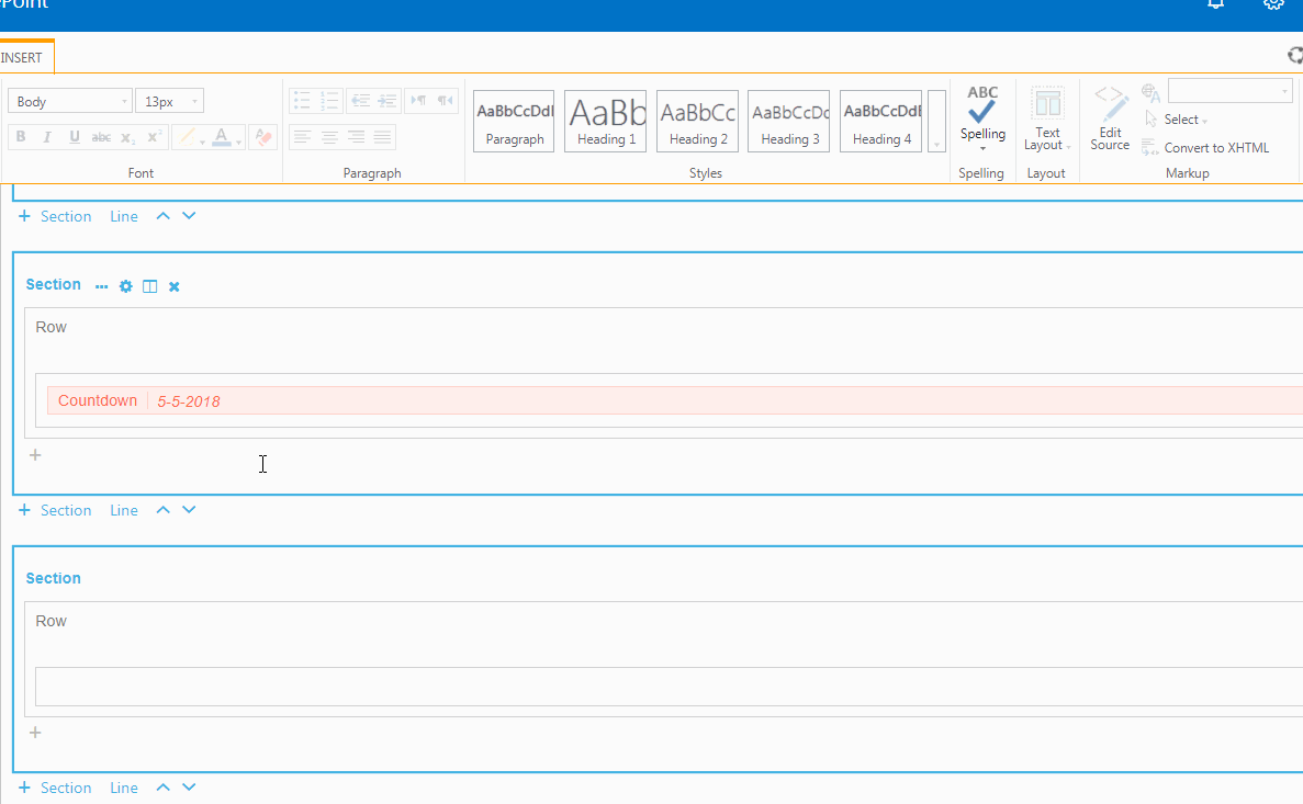 How to Display Countdown Element Without an Icon : ShortPoint Support