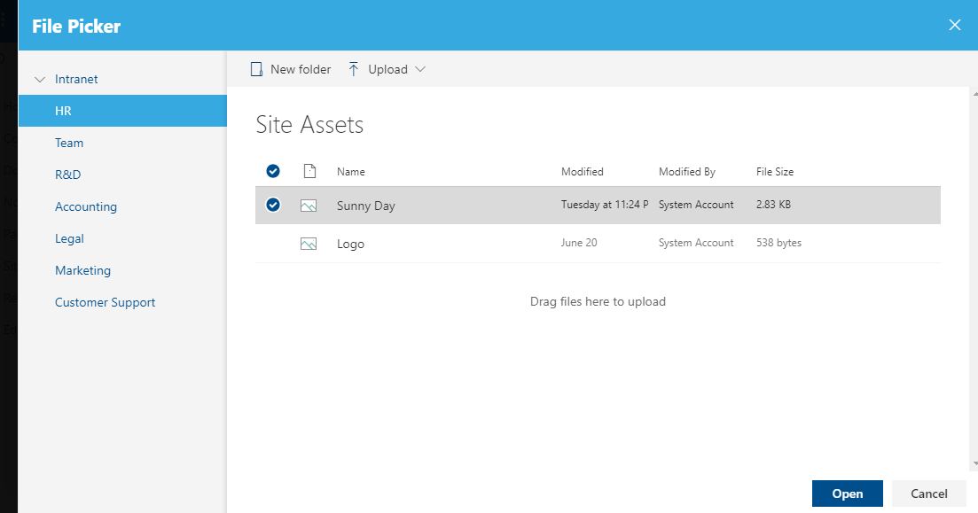 File Picker feature is not available on IE for Modern Pages & SPFx ...