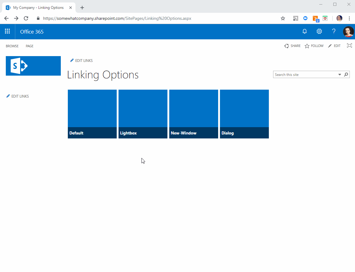 Types of Linking Options in Page Builder Elements : Support Center