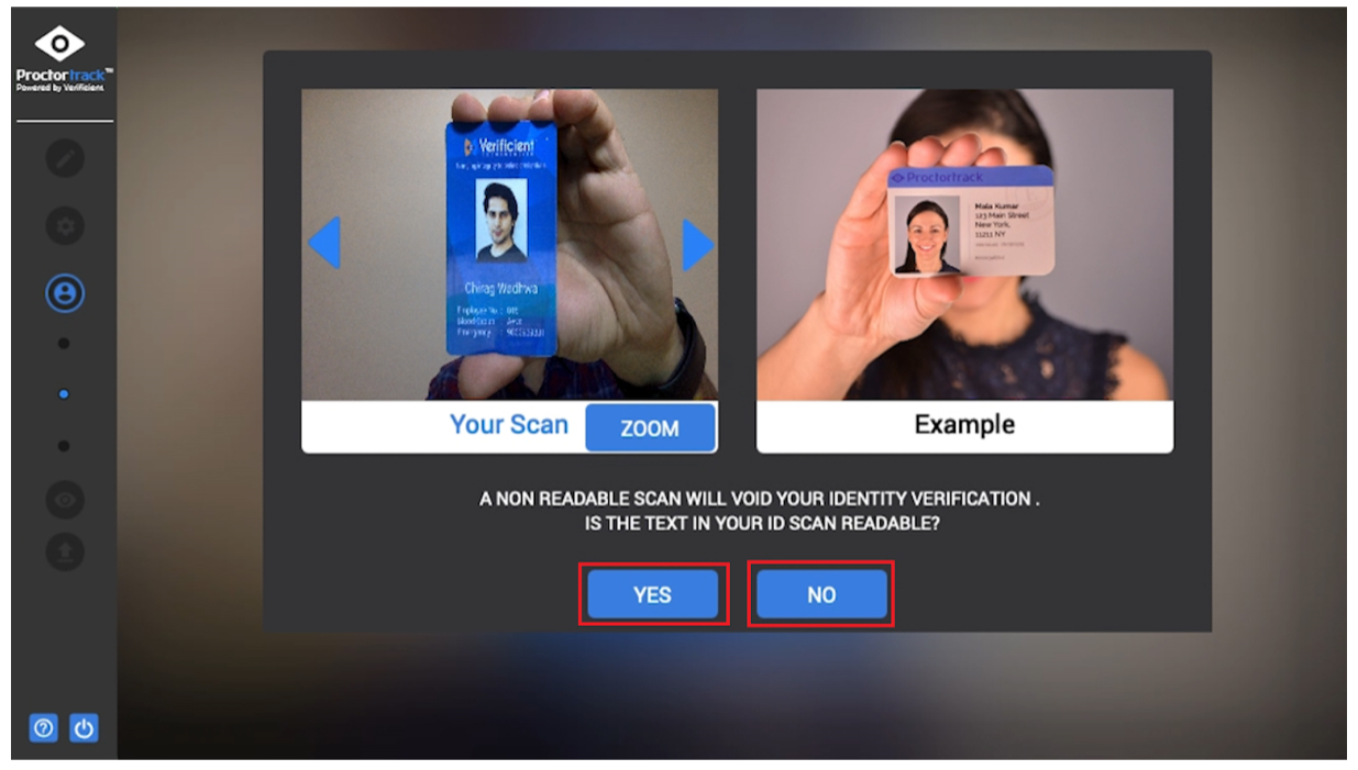 Taking a Proctortrack Onboarding Exam
