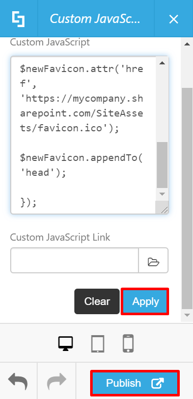 How to Change the Favicon for Modern SharePoint Sites : ShortPoint Support