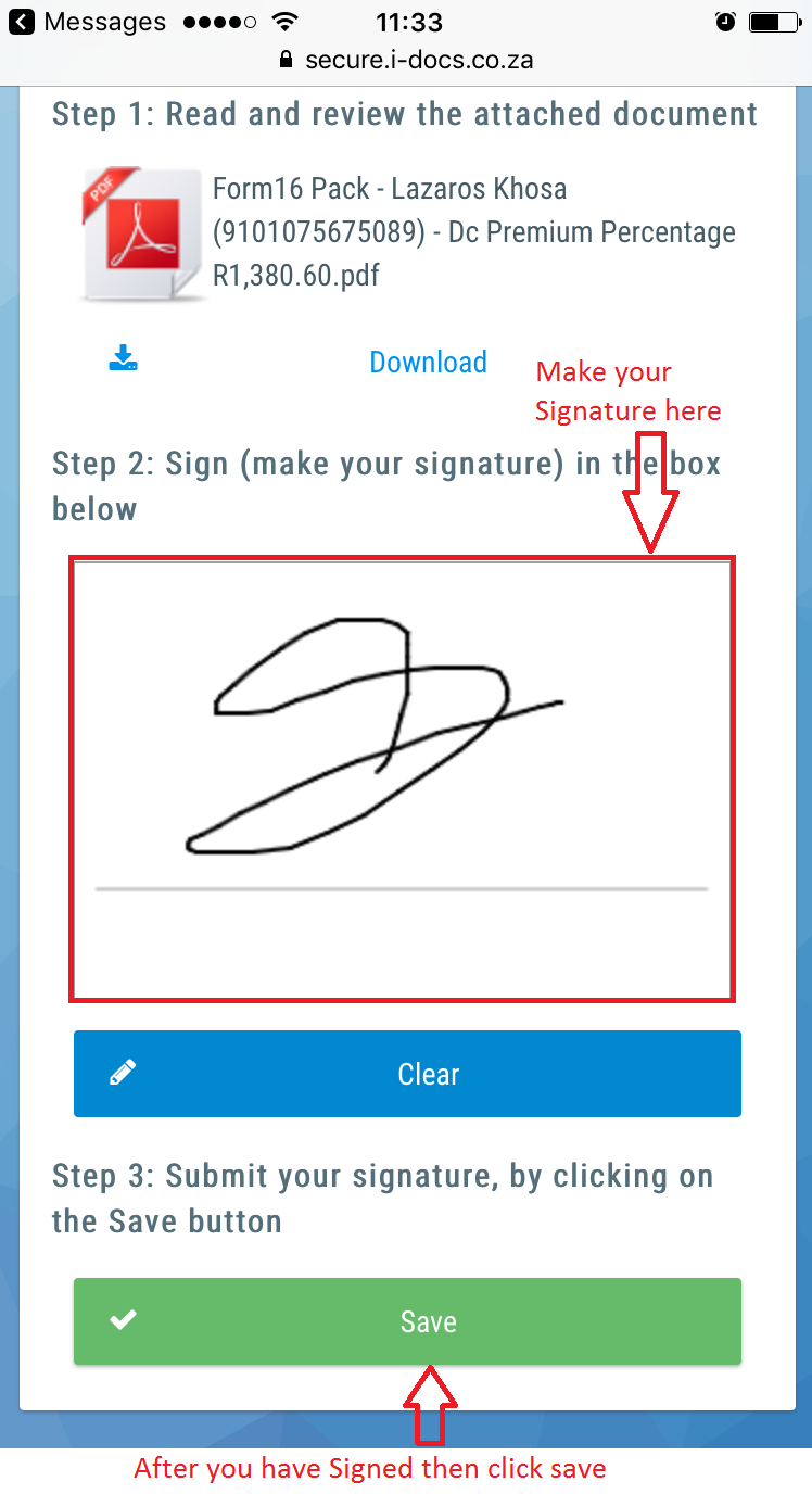 How to sign a Document on your Mobile Device. : i-DOCS Support