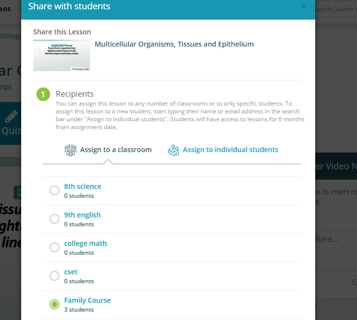 How do I send an assignment to my students? : Study.com