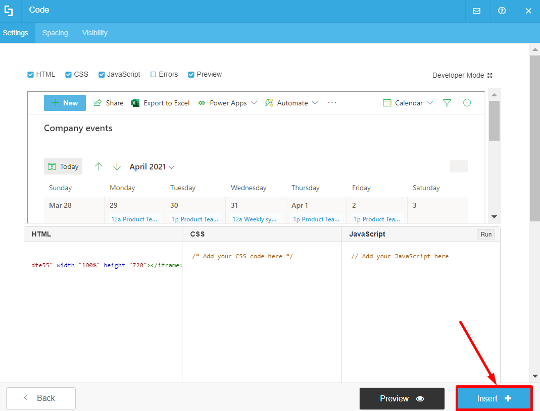How to Embed a Modern SharePoint Calendar Month (Calendar) View Using ...