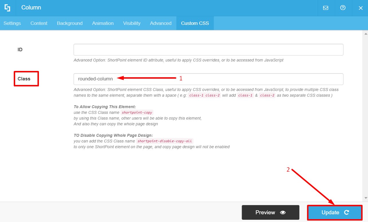 How to Make Rounded Corners for ShortPoint Rows and Columns ...
