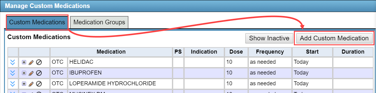 Custom Medications Setup : BestNotes Support