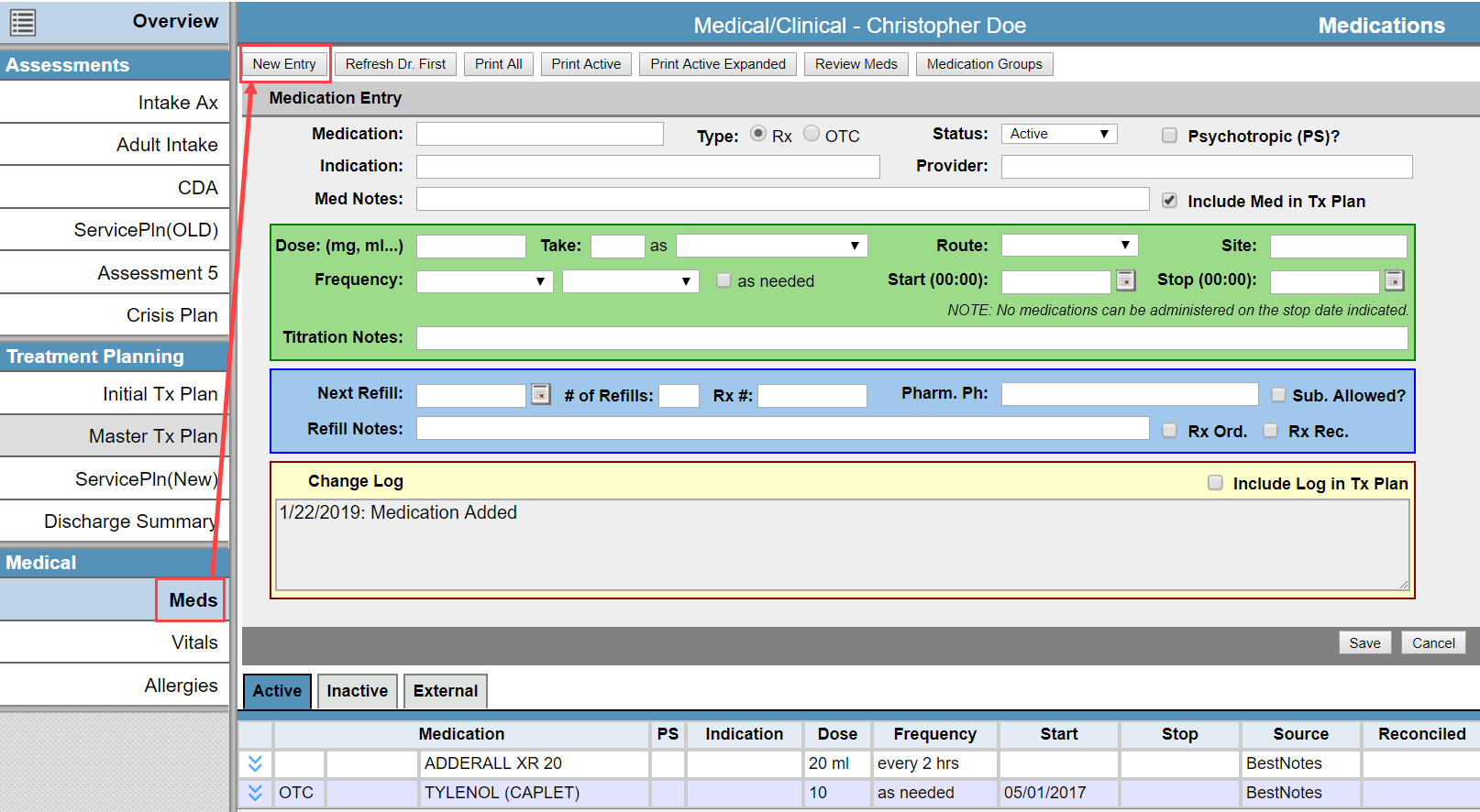 Creating and Using Custom and Favorite Medications : BestNotes Support