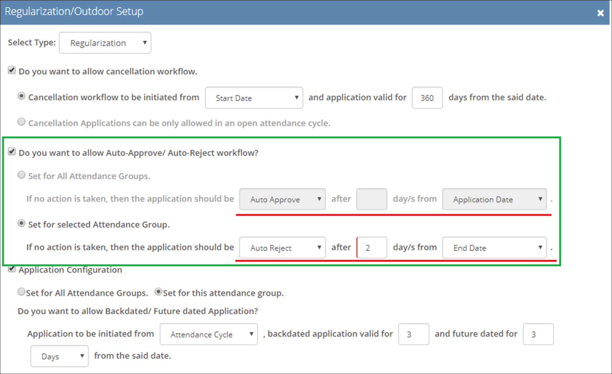 Auto-Approve and Auto-Reject regularization : ZingHR
