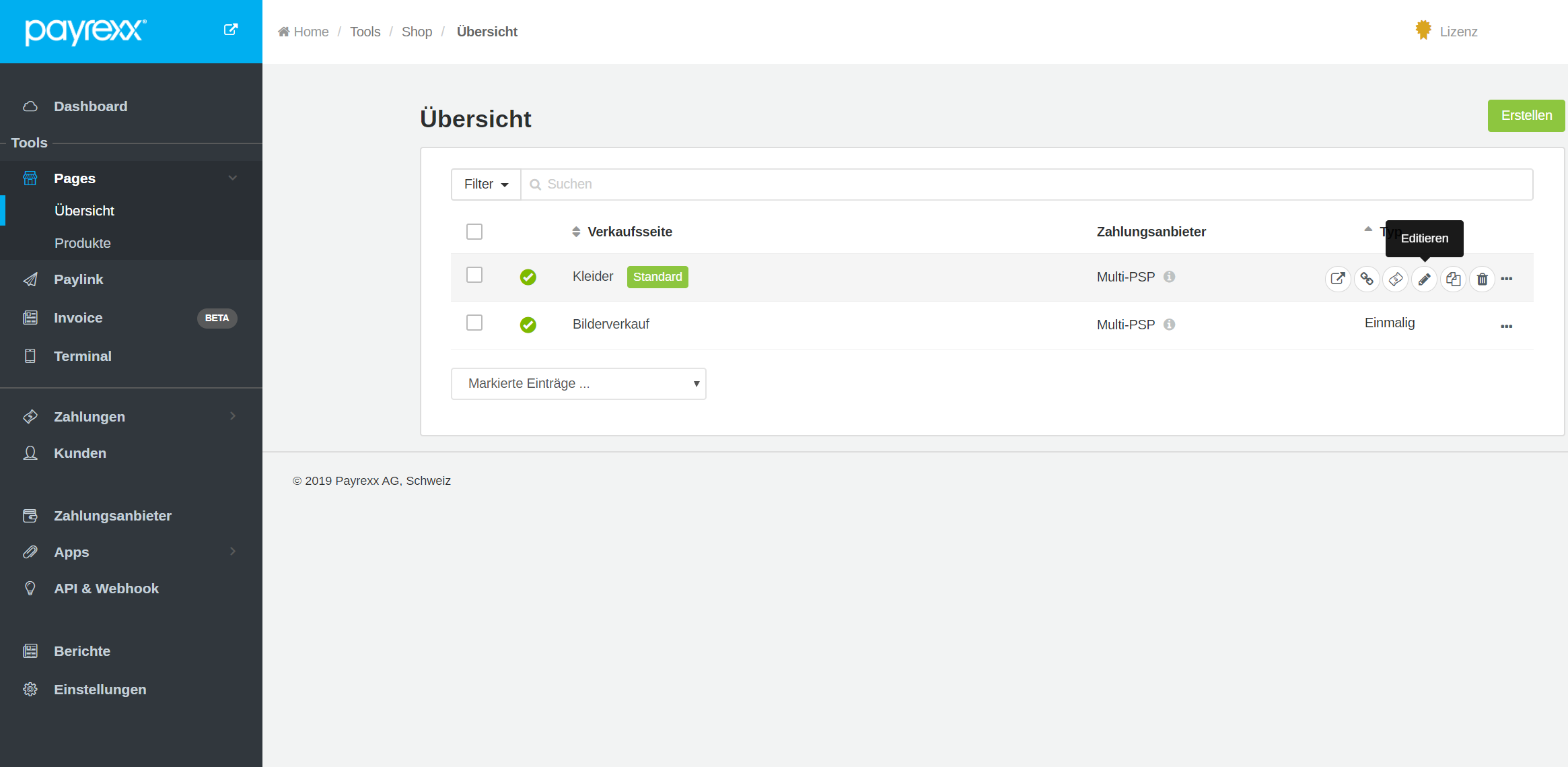 Webseiten Integration - Docs
