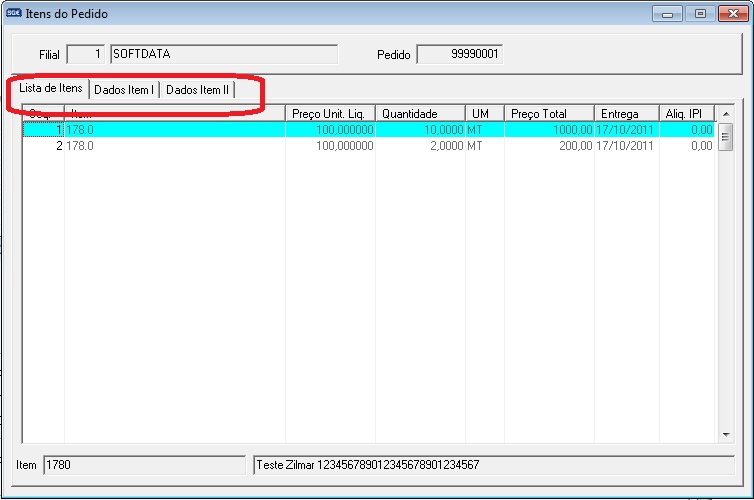 Unidade de Medida Alternativa na Carteira de Pedidos e Faturamento : HELPDESK - SOFTDATA