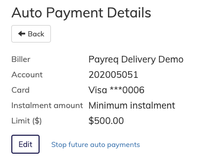 How do I setup Auto Payments? : Payreq
