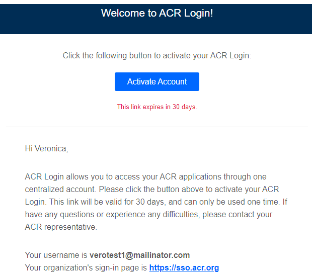 ACR login; passwords; Multi factorial authentication; MFA : NRDR ...