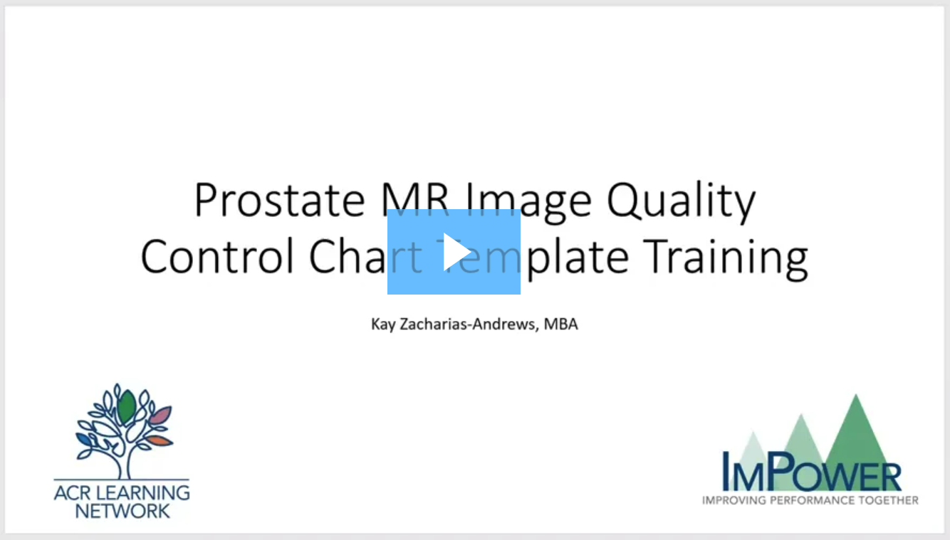 Prostate MR Image Quality Control Chart Template : Learning Network