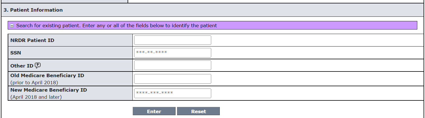 CTC Exam Form : NRDR - National Radiology Data Registry Support