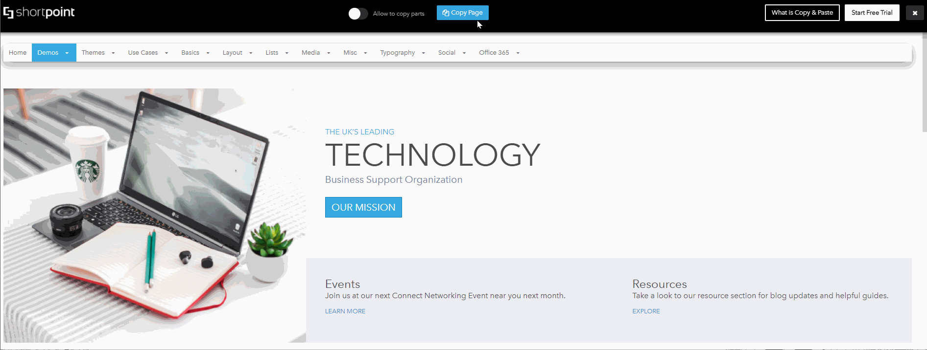 ShortPoint Live Demos with Copy and Paste Magic : ShortPoint Support