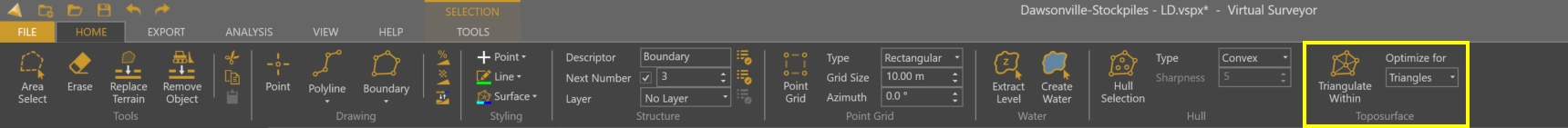 Design Surface from a 2D CAD Plan | Virtual Surveyor : Support Portal
