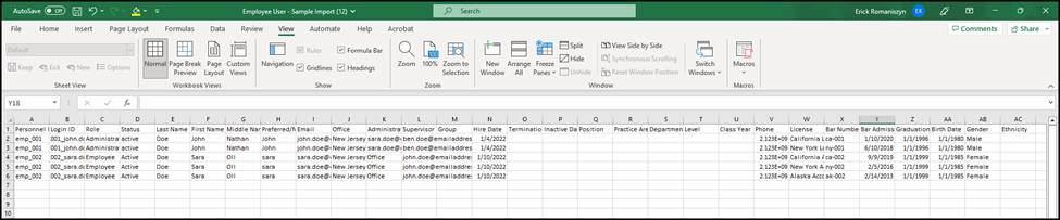 Employee Profile Import