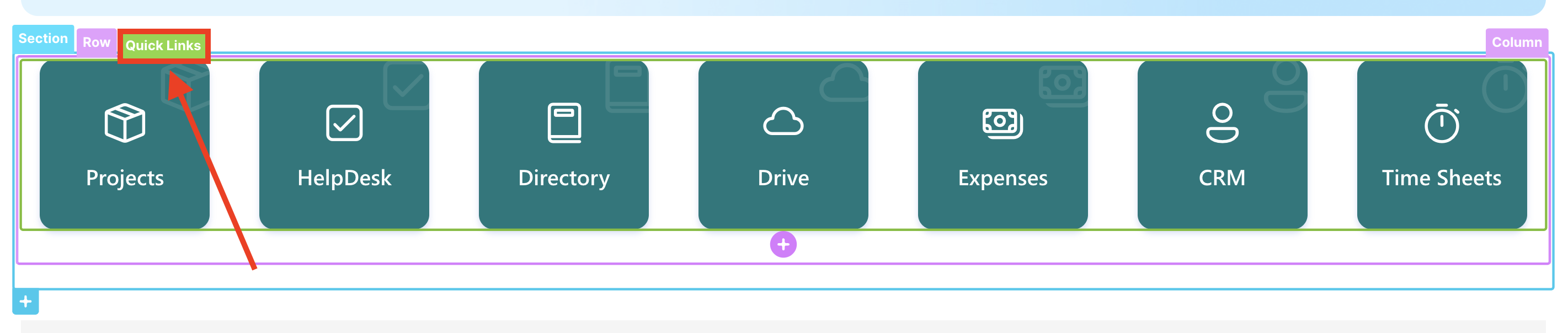 How to Change the Hover Color of the Quick Links Design Element Using Custom CSS : ShortPoint ...